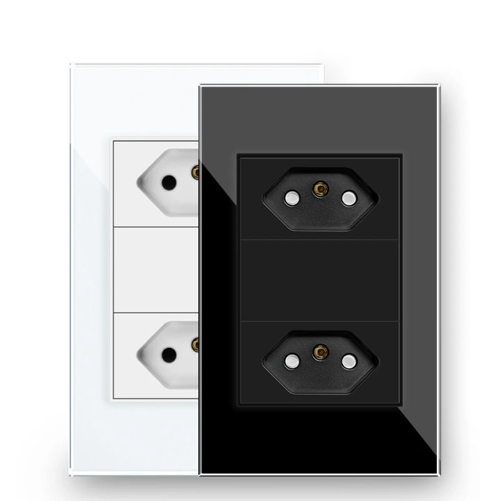 Brazil Standard Socket,118*75mm Tempered Crystal Glass Panel,AC 110V ...