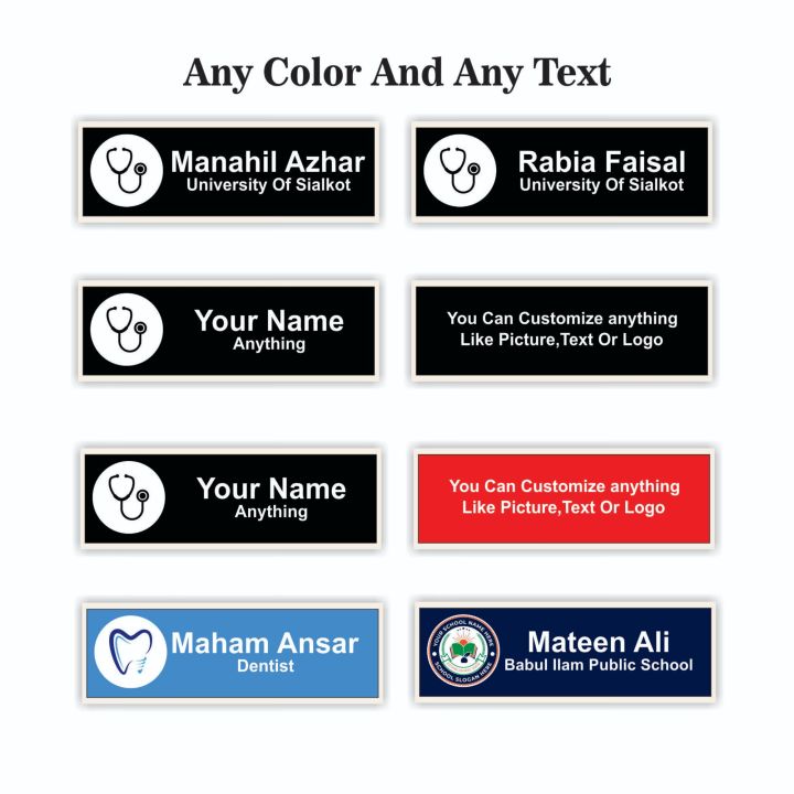 Customized Name Badges | Professional ID Badges for Doctors, Dentists ...