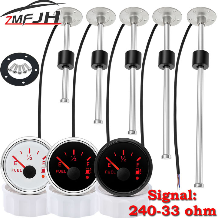 240-33 Ohm Fuel Level Gauge With Fuel Level Sensor 52mm Fuel Level ...