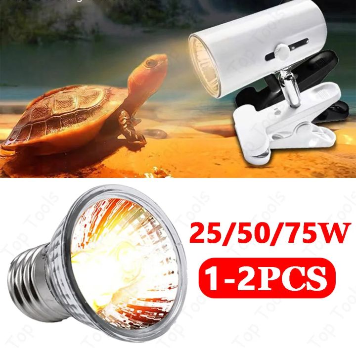 1-2PCS UVA UVB Light Bulbs 25/50/75W Heating Temperature Controller Reptile Lamp Bulb Turtle ...