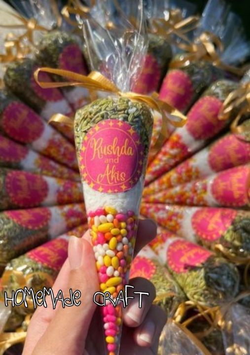 nikah bid cones filled with dry fruits | Daraz.pk
