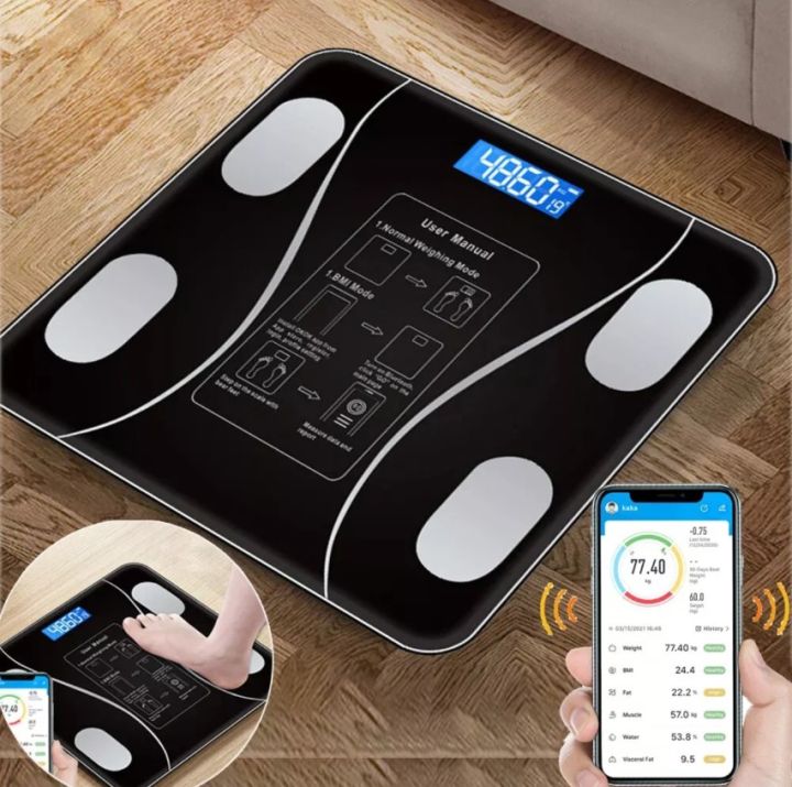 180 Kg Digital Weight Machine Weighing Scale with Bluetooth Body Fat ...