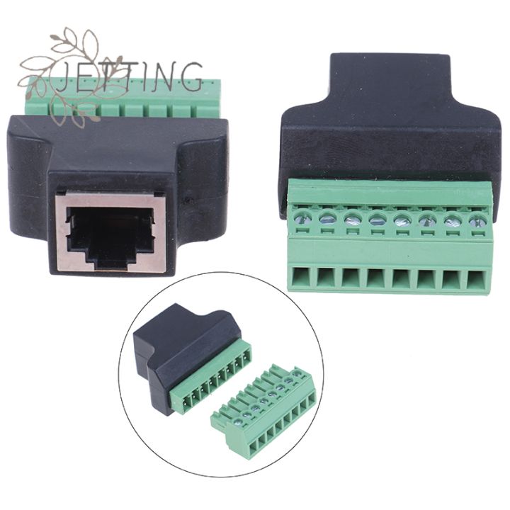 Hot 1pc RJ45 Female To Screw Terminal 8 Pin Connector Ethernet Cable ...