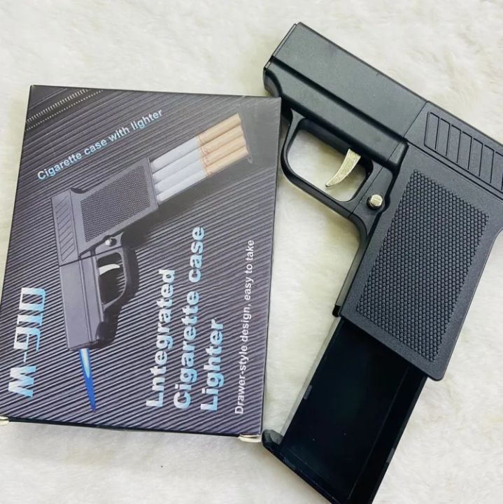 Unique Stylish 2 in 1 refilable gunshapped gas lighter+Box | Daraz.com.bd