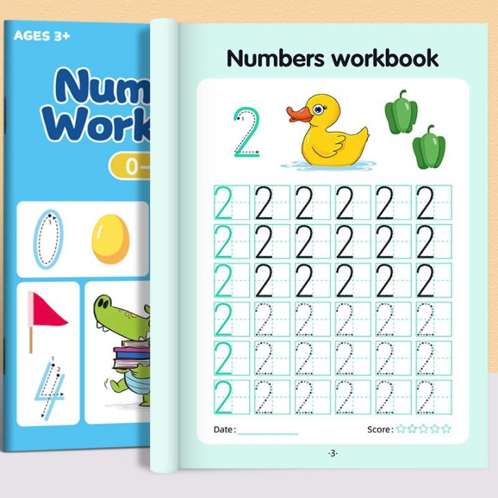 Control Pen Training Number 0-100 Drawing Red Book Children's ...