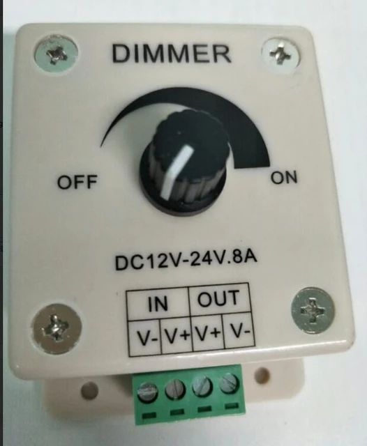Manual Dimmer Switch for LED Strip Light, 12V 8A Mountable with ...
