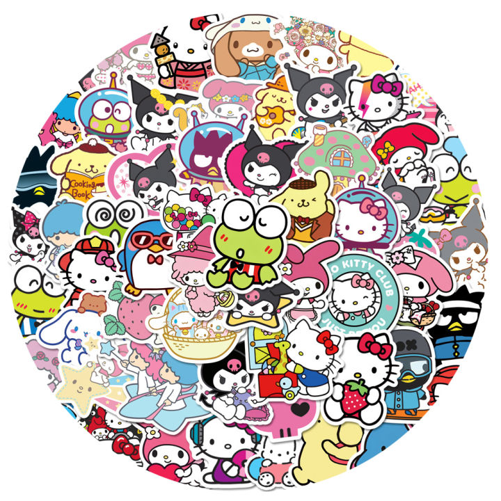 10/30/50/100pcs Kawaii Sanrio Cartoon Stickers Aesthetic Cute ...