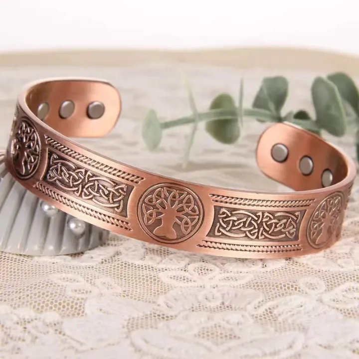 【Hot demand】Hot selling magnet retro bracelet with life tree pattern ...