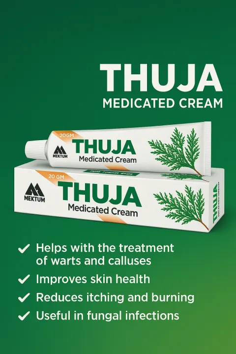 Thuja medicated cream Removes warts and calluses Improves skin health ...