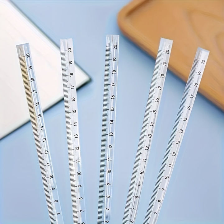 3pcs/set, Transparent Triangular Scale Ruler Triangular Ruler Triangle ...