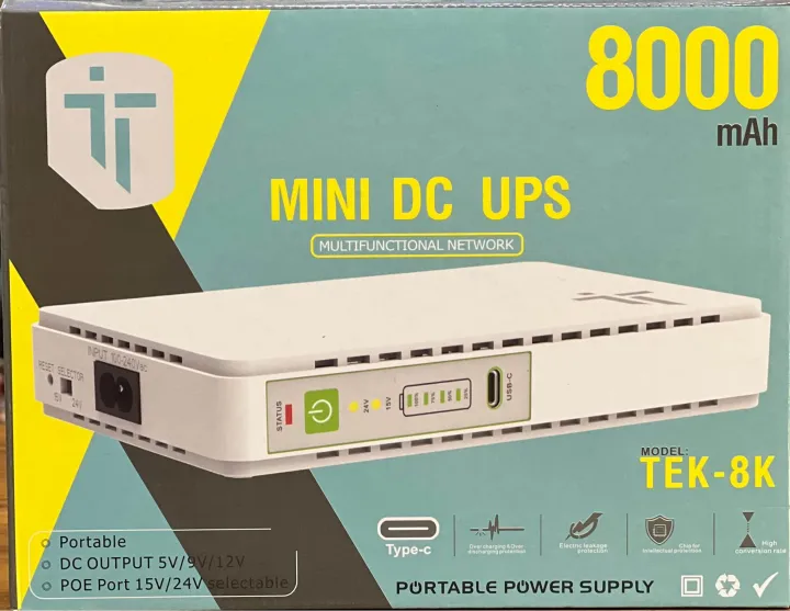 Router Backup Upto 8 Hours Mini Portable Modem Router UPS Poe Dc Wifi ...