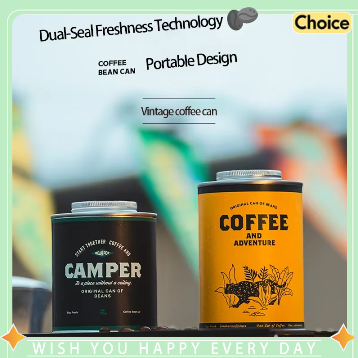 Coffee Bean Tin Can Airtight Food Grade Storage Container One Way Valve ...