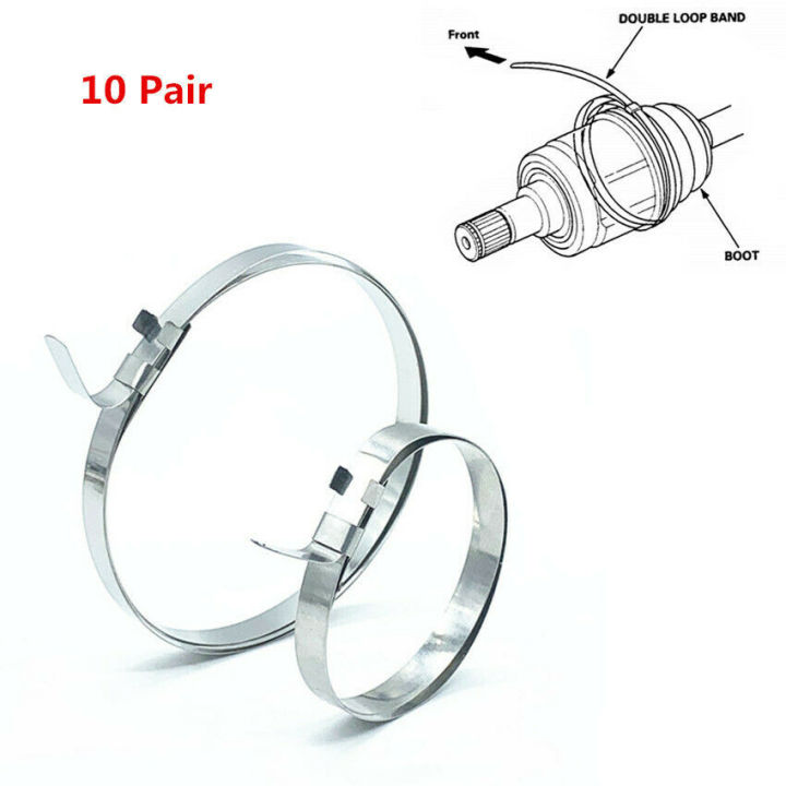 20Pcs Universal Axle CV Joint Boot Crimp Clamp Kit Auto CV Joint Clamps ...