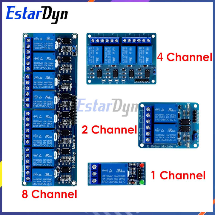 Estardyn 5V 1 2 4 8 Channel Relay Module With Optocoupler. Relay Output 1 2 4 8 Way Relay Module ...