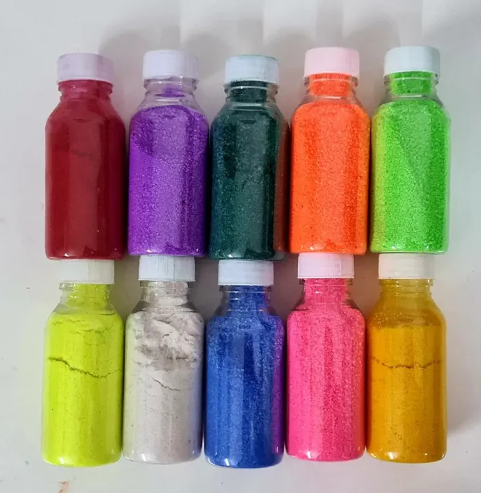 5 Piece Bottle Sand Rangoli Colors For Tihar (Pack of 2) | Daraz.com.np