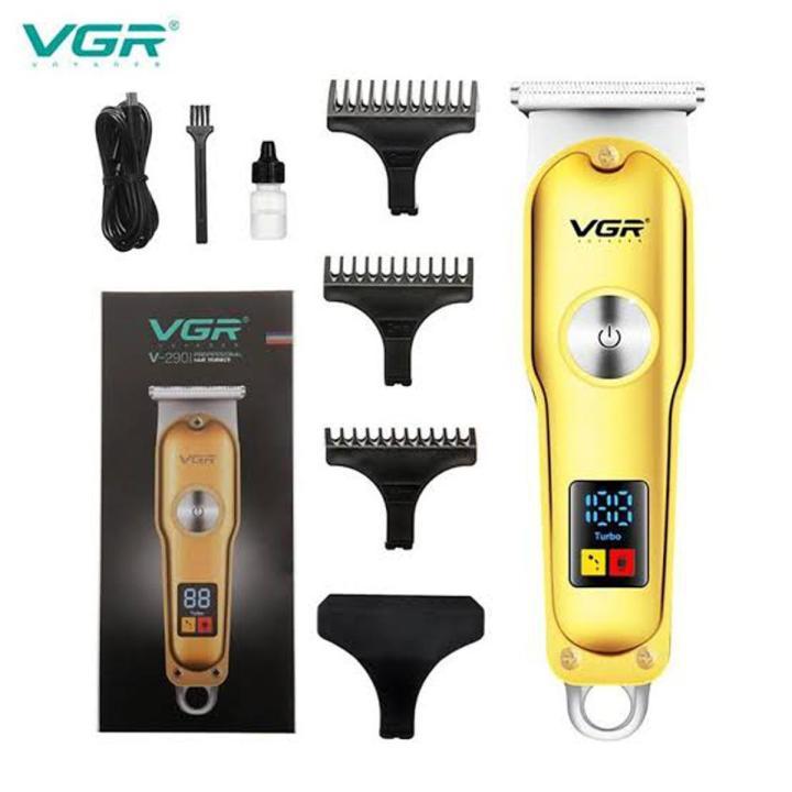 VGR V-290 Digital Display Professional Cordless Hair Clippers Cutter Rechargeable Wireless Hair ...