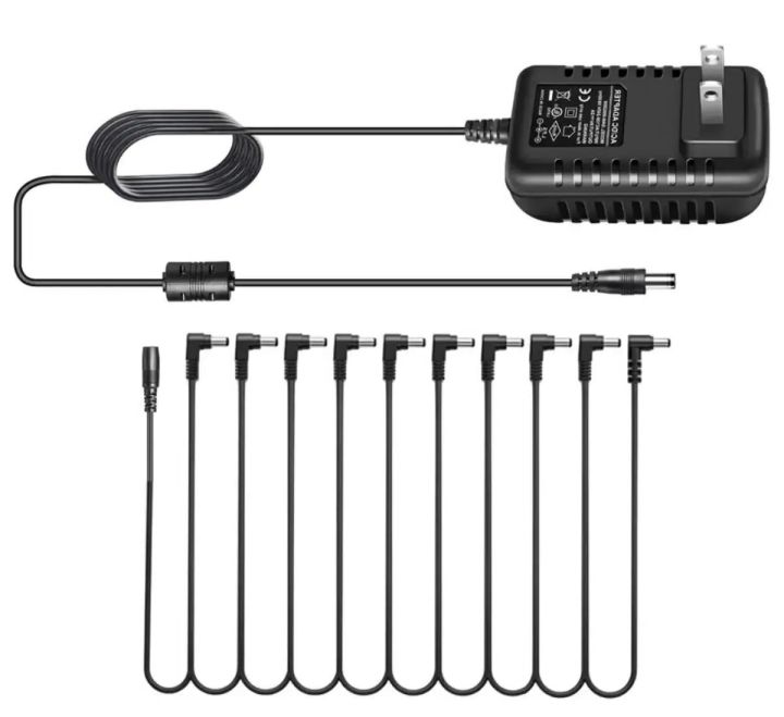 Miwayer Daisy Chain Cables 1 to 2-10 Ways Guitar Effect Pedal Power ...