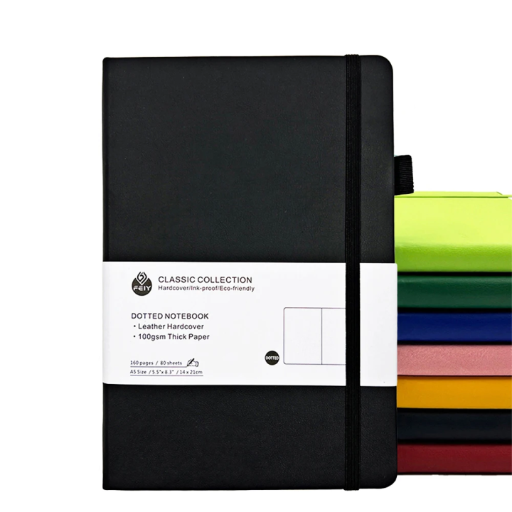 Premium Bullet Dot Grid /Horizontal Line Notebook - 160 Pages A5/A6 ...