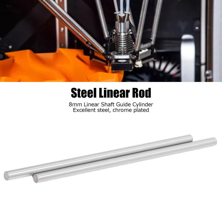 2PCS 8mm Linear Shaft High Accuracy Chrome Plated Steel Motion Cylinder ...