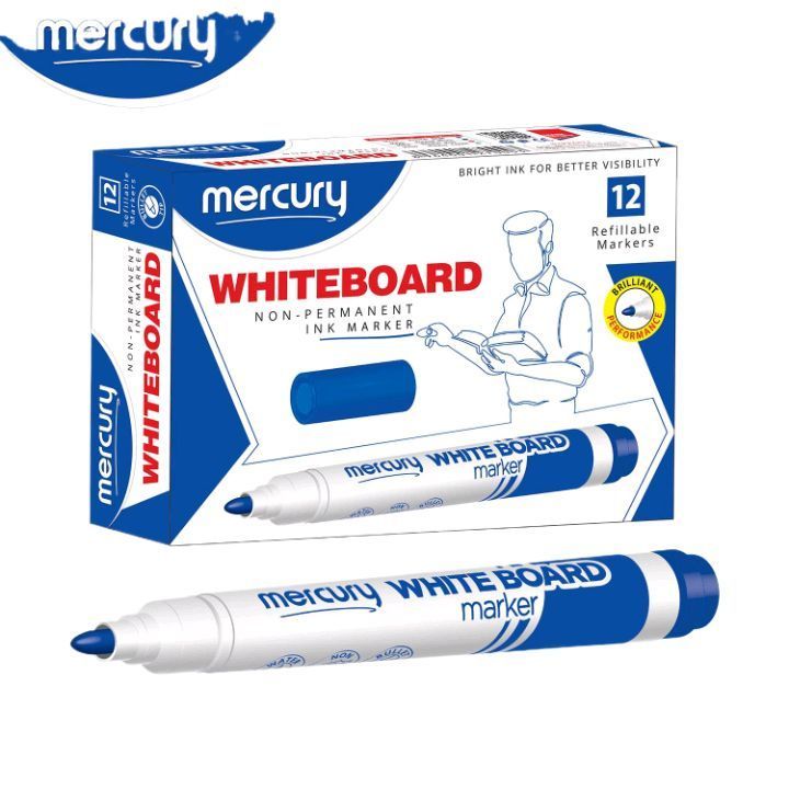 Mercury White Board Marker 4 Basic Colors | Daraz.pk