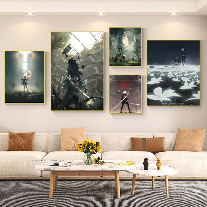 NieR Automata Poster Anime Posters Sticky Vintage Room Home Bar Cafe ...