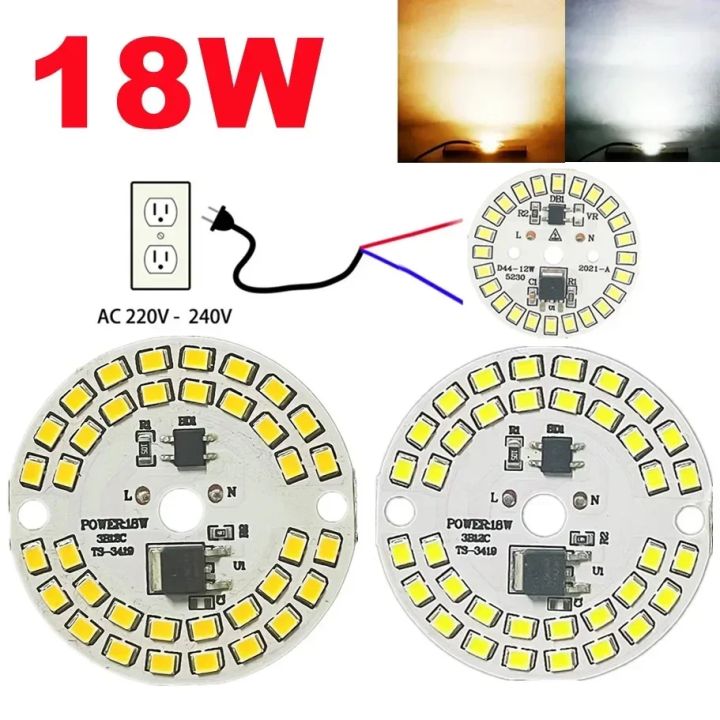 LED Chip for Lamp Bulb 3W 5W 7W 9W 12W 15W 18W SMD 2835 Led Round Bulb Chip lamp Beads AC 220V ...