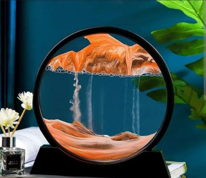 Sand Lamp Flowing Sand Painting Night Light, 3D Moving Sand Art Desk ...
