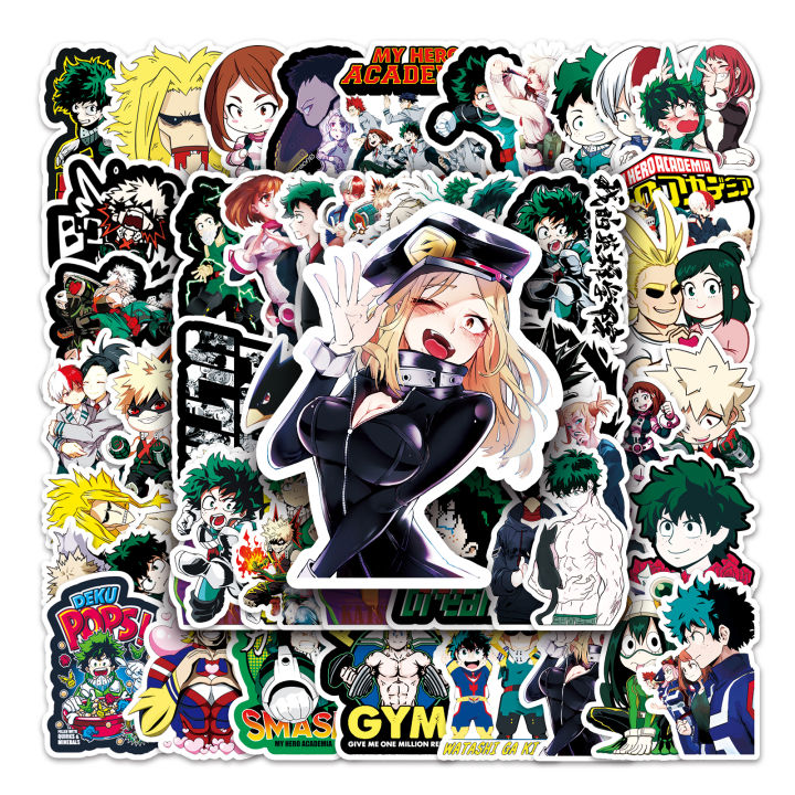 50 Piece My Hero Academy Stickers Waterproof DIY For Phones Laptop Car Sticker Creative Home ...