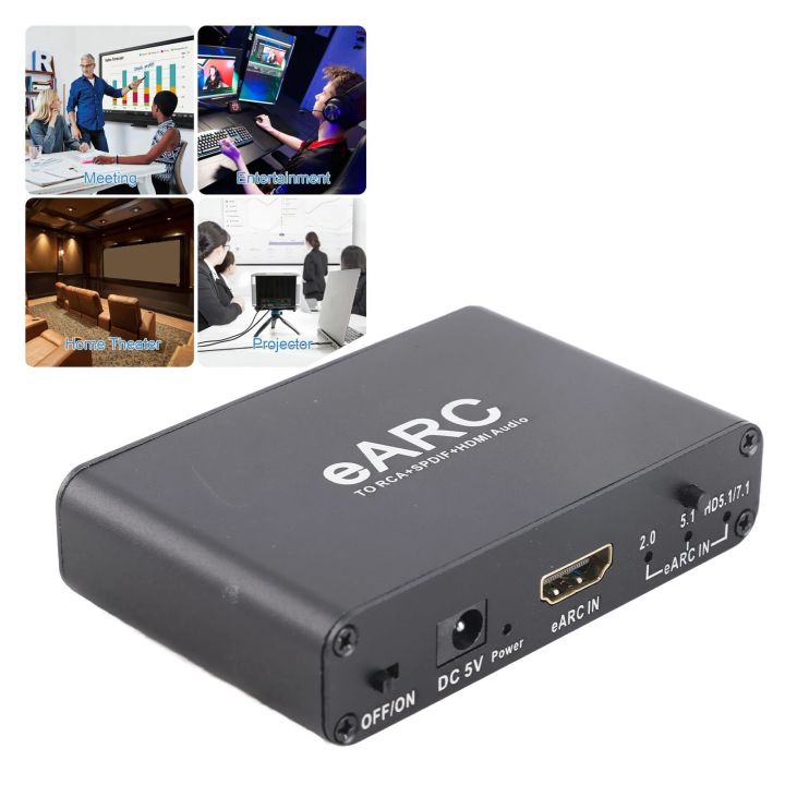 EARC ARC Sound Extractor HD Multimedia Interface Optical 3.5mm Output ...