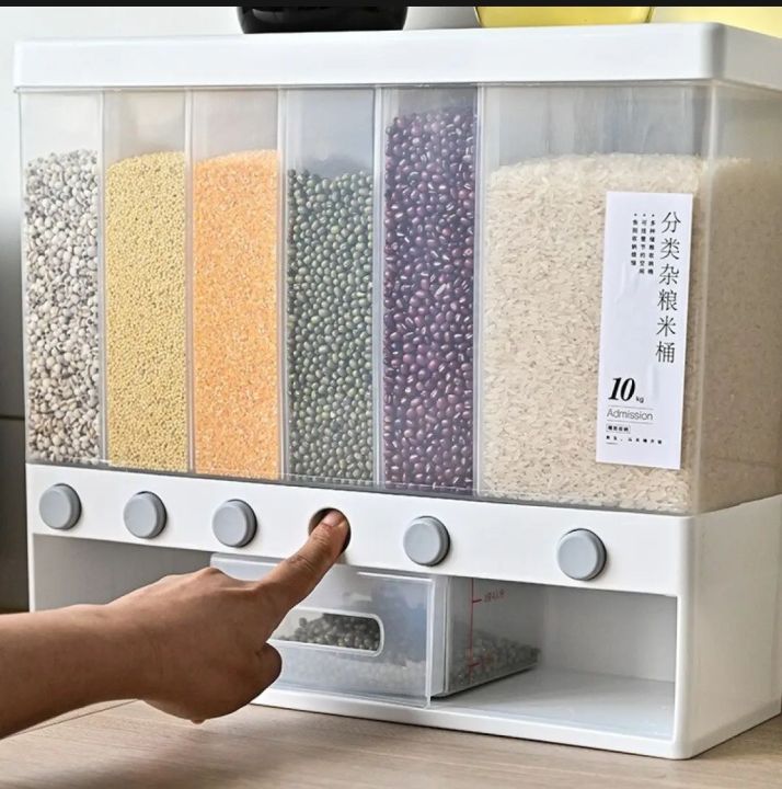 20KG Cereal Disp Rice bucket Home Division Seal Insect and Moisture ...