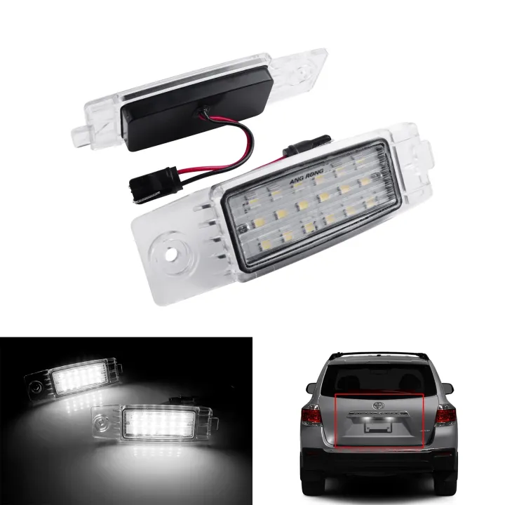 2x LED License Number Plate Light For Toyota RAV4 06-13 Harrier 98-03 ...