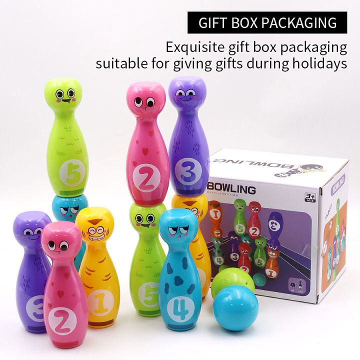 Children's bowling toys cartoon fun expression gift box packaging ...