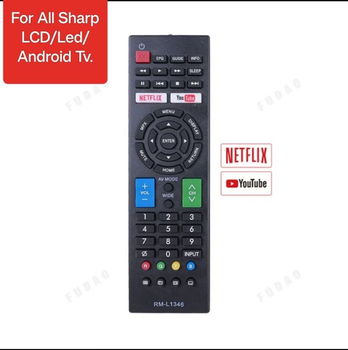 Universal Remote Control For Sharp Lcd/Led/Android Tv . | Daraz.com.bd