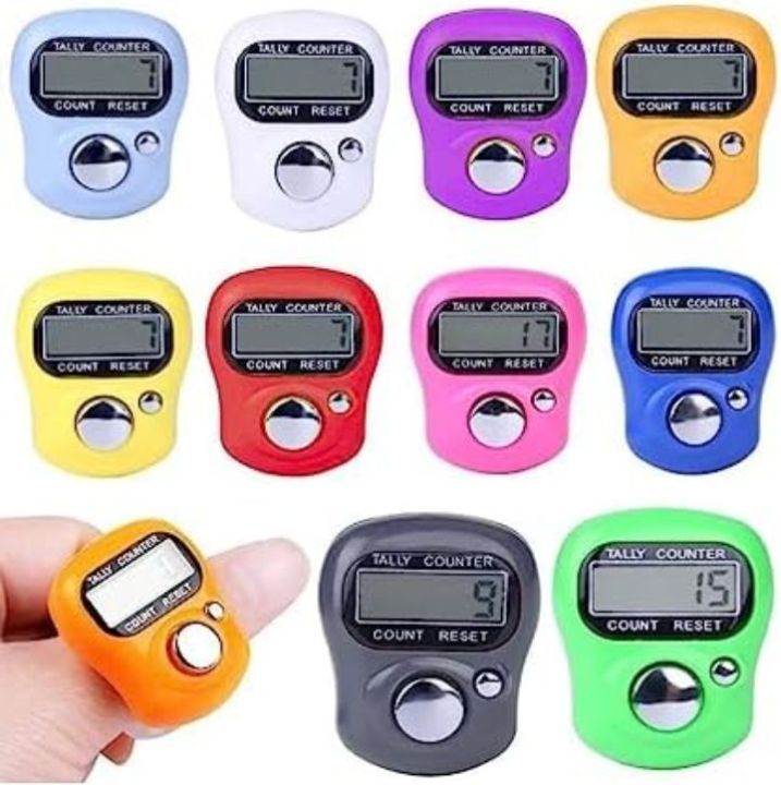 Pack of 12 Digital Hand Held Ring Counter Tasbeeh Digital LCD Zikr ...