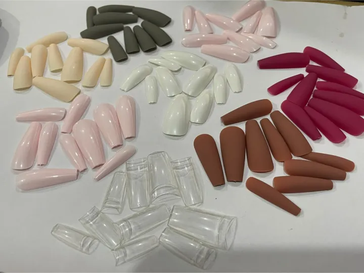 8 packs of Fake Nails with Nail sticker | Daraz.pk