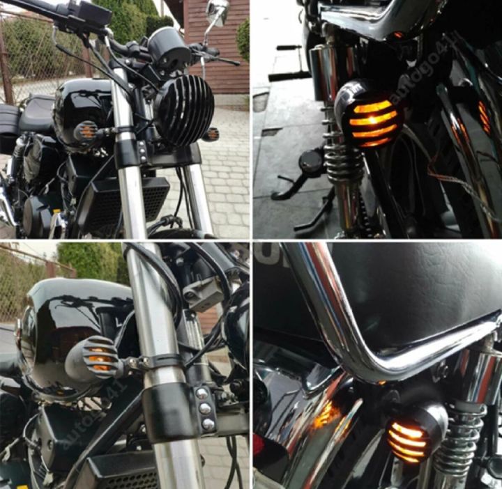 Bike indicators 2 pieces cafe racer style universal for motorcycle ...