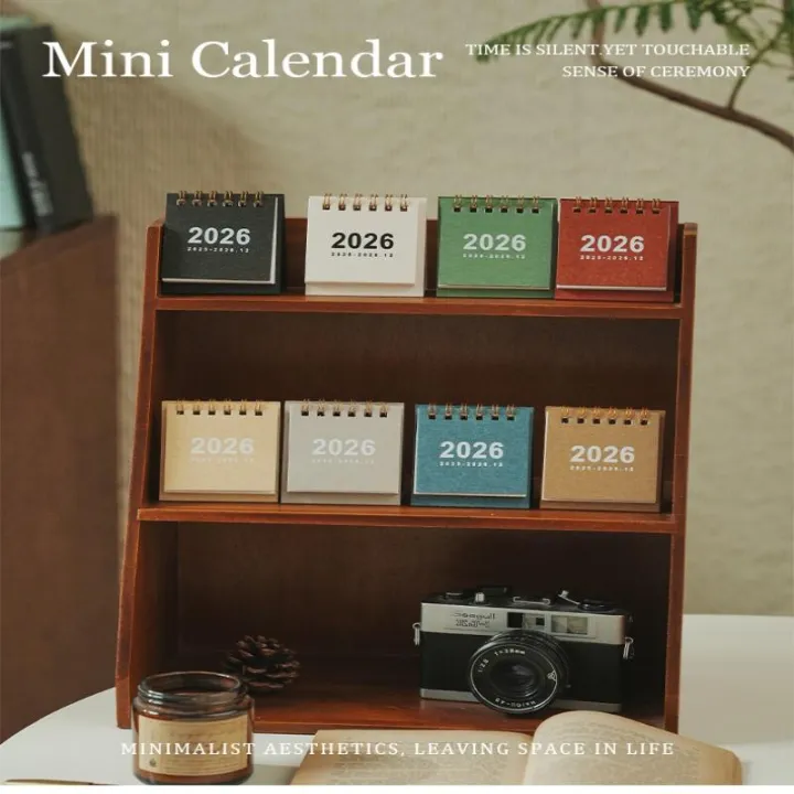 1Pc Desktop 2026 Calendar Mini Paper Flip Weekly Calendar Creative Coil ...