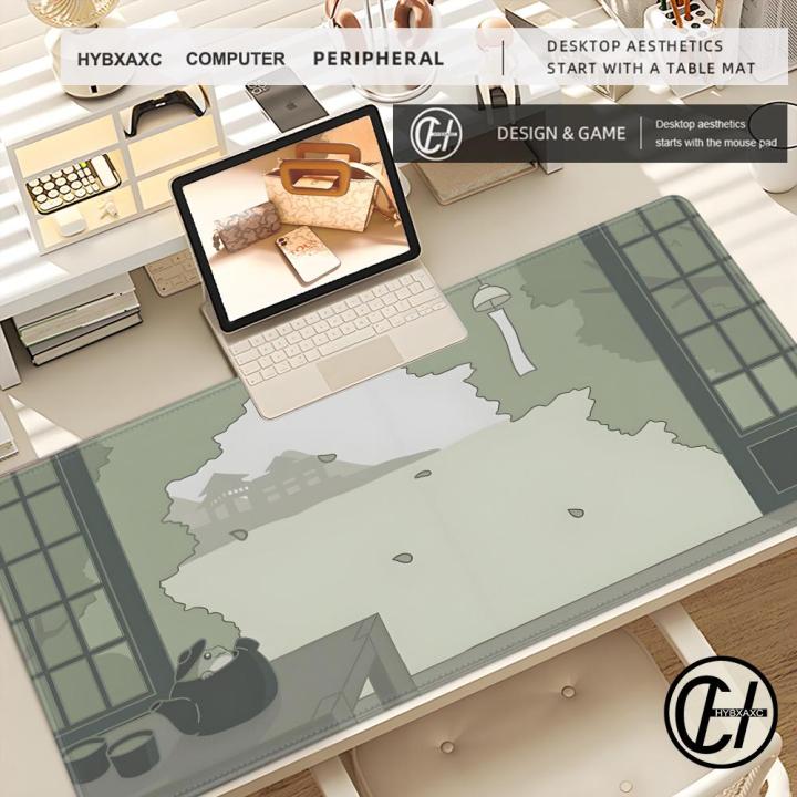 Cartoon Mousepad Green Matcha Mouse Pad Large Mouse Mat Natural Rubber ...