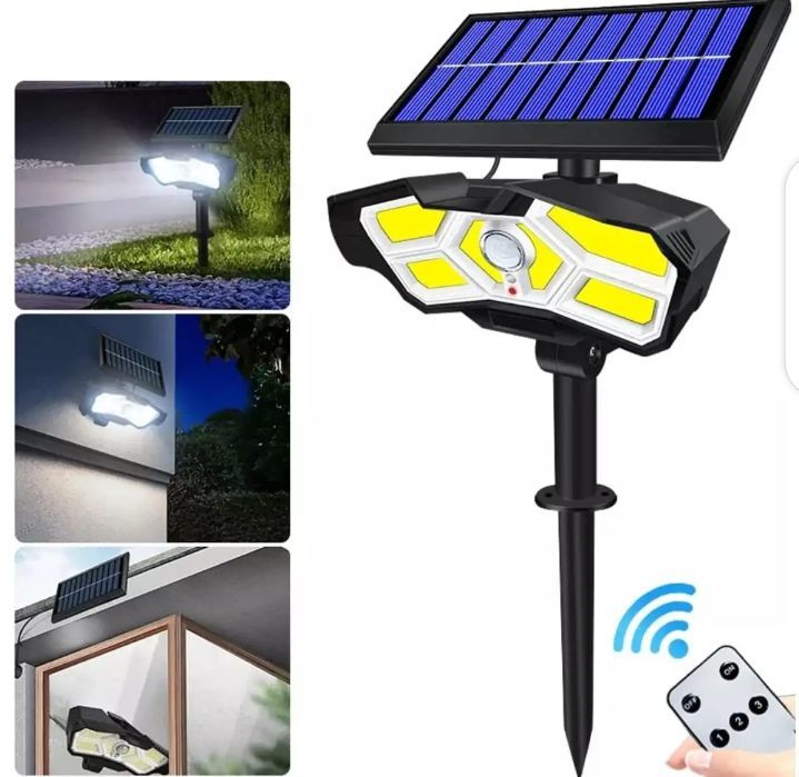 128-SMD Led Solar Lights Waterproof Motion Sensor With remote control ...
