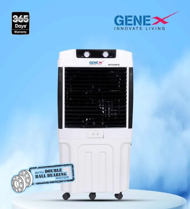 Genex Air Cyclone 55 Litres Desert Air Cooler for home | 4-Way Air Deflection | Double Ball ...