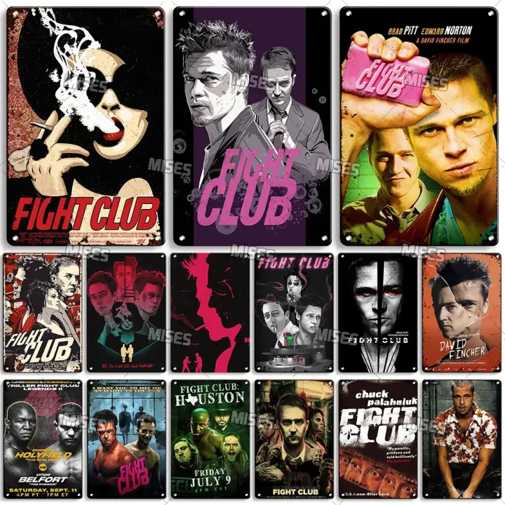 Fight Club Metal Sign - 1999 Classic Movie Tribute Tin Plaque with ...
