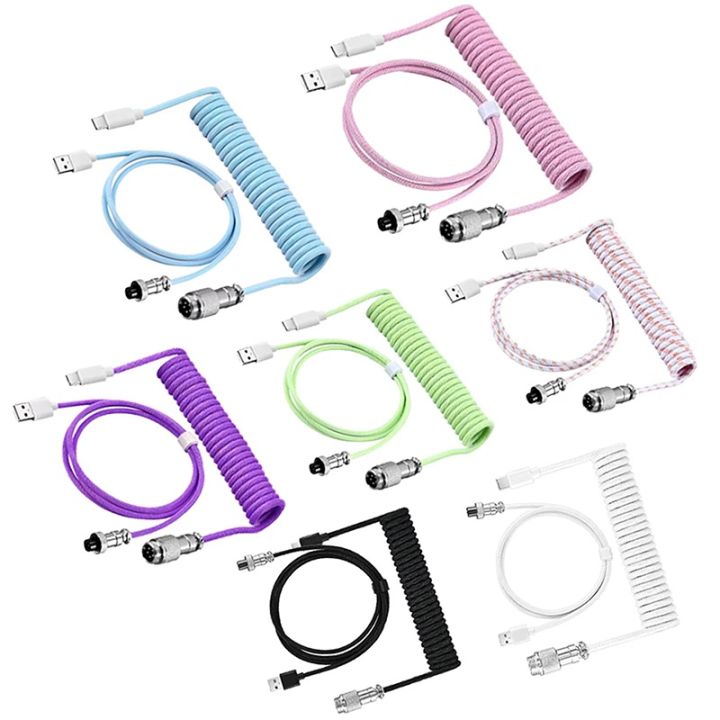 Type C Mechanical Keyboard Coiled Cable USB Port Keyboard Wire ...