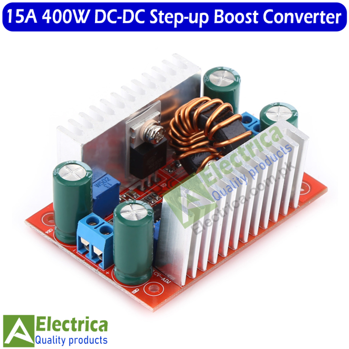 DC 400W 15A Step-up Boost Converter Constant Current Power Supply LED Driver 8.5-50V to 10-60V ...