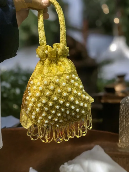 Golden Pearl Design Handmande Thaili For Women | Gold Color Traditional ...