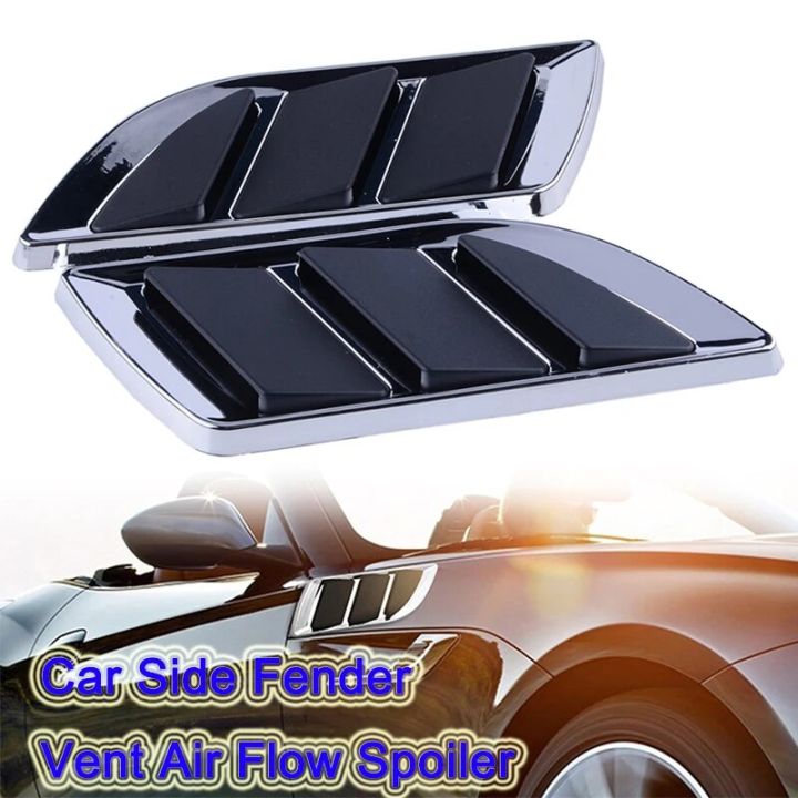 Car Side Fender Vent Air Flow Spoiler Racing Intake Outlet Grille Trim ...