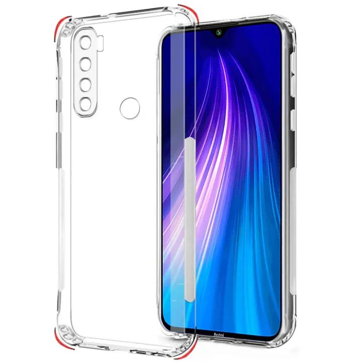 Redmi Note 8 Slim & Soft Transparent Jelly Back Cover with Shockproof | Daraz.pk