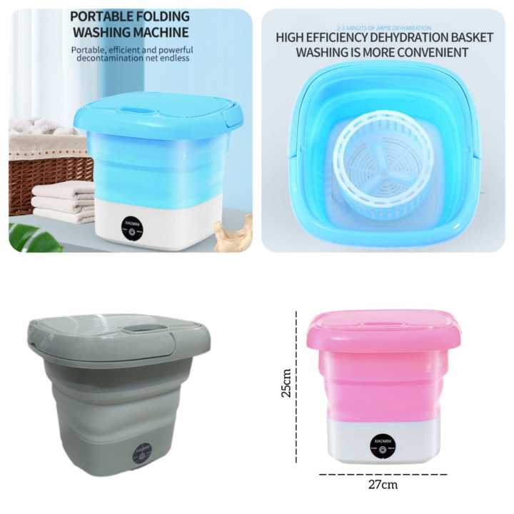 *Foldable Electric Mini Washing Machine With Dryer Option ) | Daraz.pk