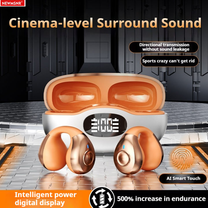 Clip-on Bone Conduction Earphones Surround Sounds Wireless Bluetooth ...