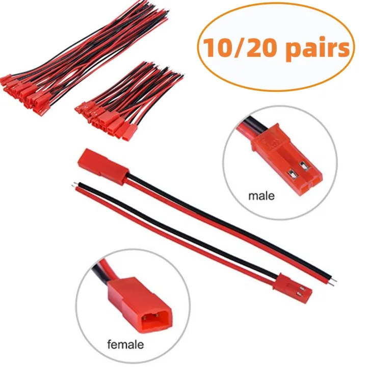 20/40pcs 22 AWG Plug Connector for JST 2Pin Male Female for JST RCY ...