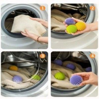 4 Pcs Laundry Ball Reusable Washing Machine Laundry Ball Magic Clothes ...
